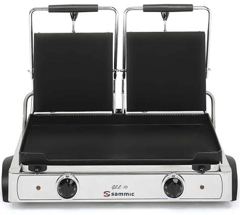 Plancha Lisa Doble Con Tapa Sammic Gll 10