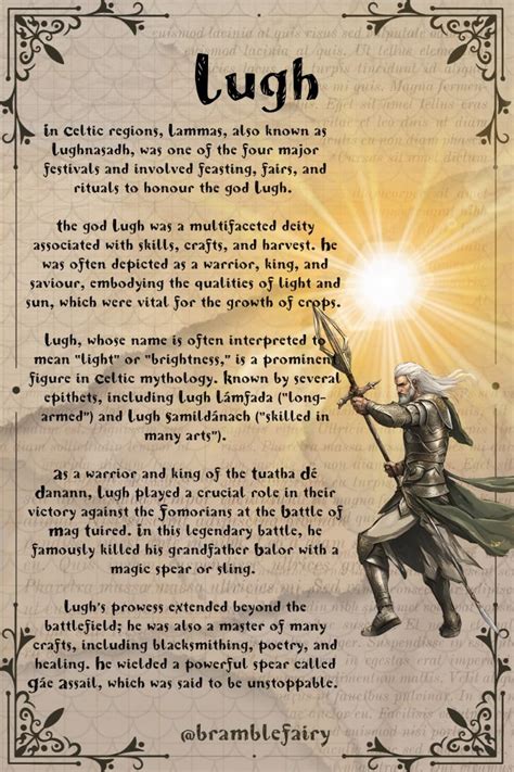 Lugh ~ Celtic God Lughnasadh God Celtic Pagan Gods Lugh Celtic God