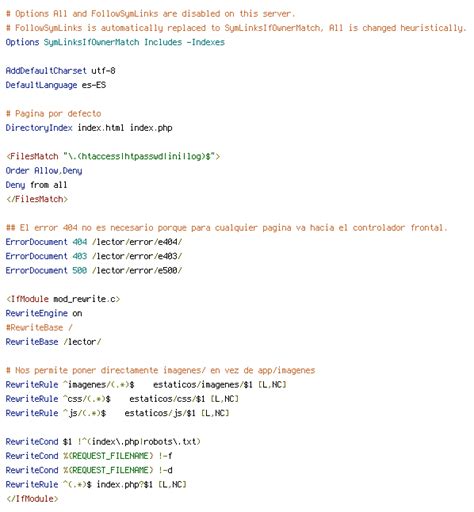 Jh2odomfp5 Mvc Examplesmastersourceslectorhtaccess Htaccess File