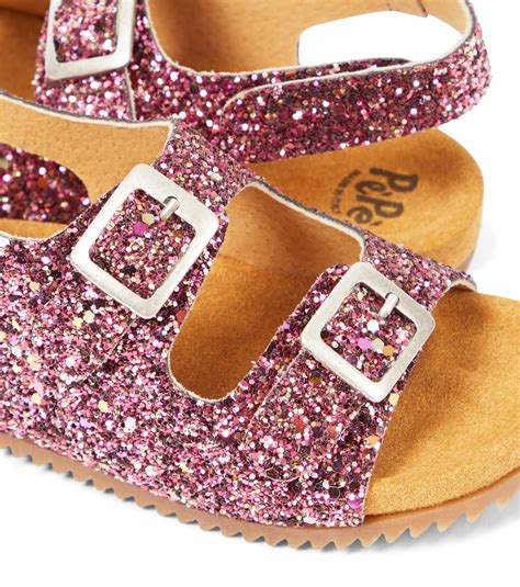 Galassia Glitter Sandals In Pink Pe Pe Mytheresa