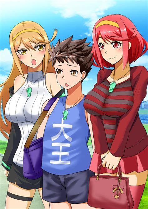 Pyra Mythra And Rex In Casual Clothes Scrolller