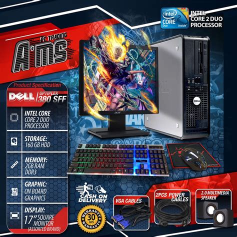 Intel Core 2 Duo Processor 160gb Hdd 2gb Ram Ddr3 17square Monitor Assorted Brand Shopee