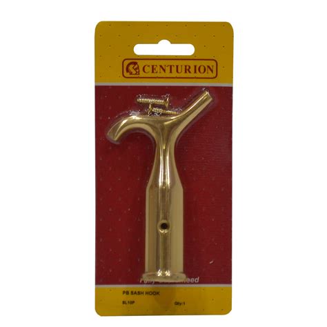 Centurion Solid Brass Sash Pole Hook Polished Brass 125mm Sl10p
