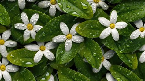 Premium Ai Image Daisy Leaf Background Wallpaper Desktop Wallpaper Generative Ai