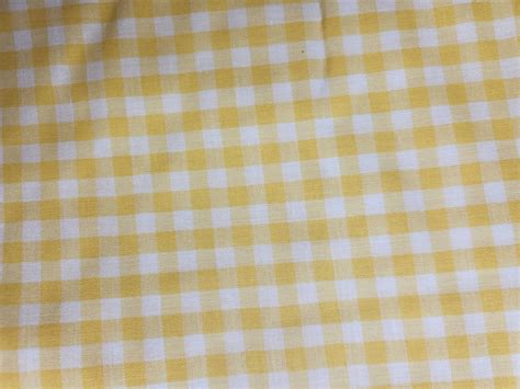 Yellow Gingham Light Yellow Gingham Fabric Cotton Gingham Fabric