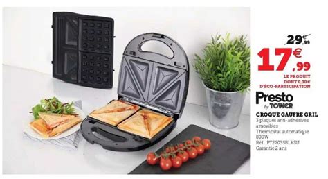 Promo Croque Gaufre Gril Presto By Tower Chez Hyper U Icatalogue Fr