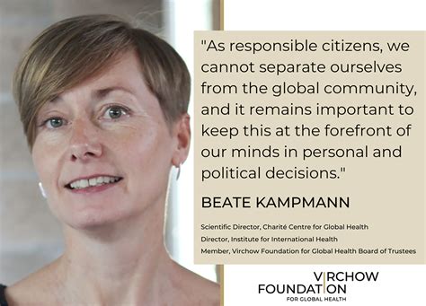 Meet Beate Kampmann Member Of The Board Of Trustees Virchow Foundation The Virchow Prize