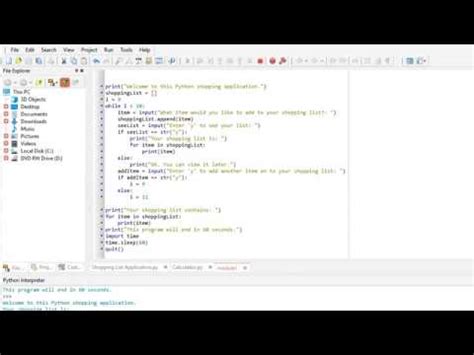 Making A Shopping List Application In Python Part YouTube
