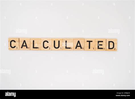 Wooden Title Spelling The Word Calculated Isolated On A White