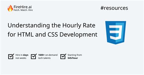 FireHire How Much Is HTML CSS Hourly Rate