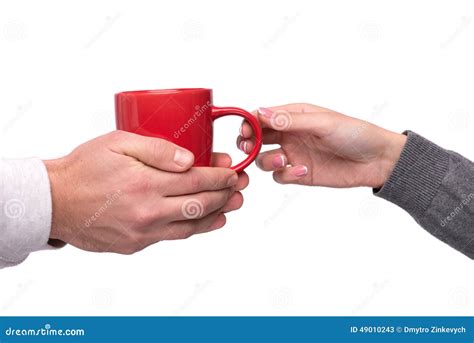 Hand Passing A Mug Of Coffee Stock Image Image Of Feelings Ideas