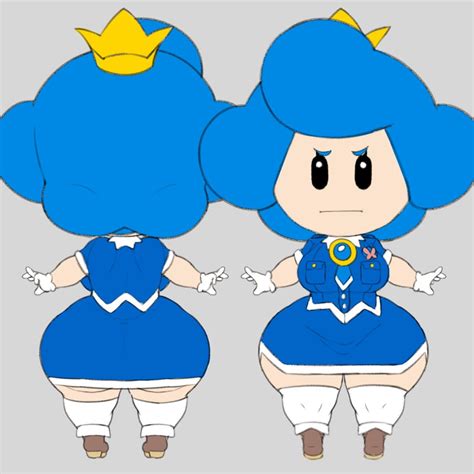 Rule 34 1girls Back View Backboob Big Ass Big Breasts Blue Sprixie