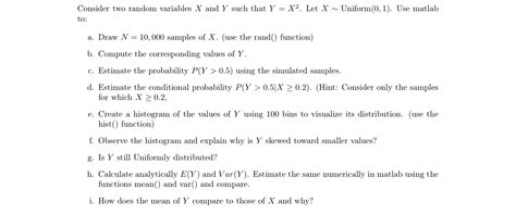 Solved Consider Two Random Variables X ﻿and Y ﻿such That