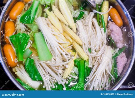 Shabu Shabu And Sukiyaki Food Hotpot Stock Image Image Of Beautiful