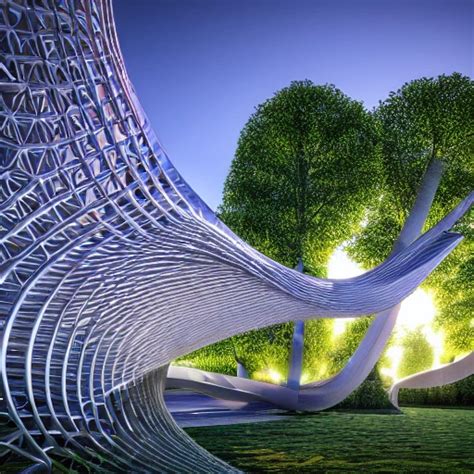 A Photorealistic Hyper Realistic 4k Photo Of A Parametric Architecture
