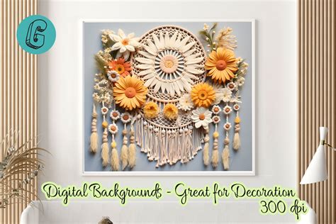 Daisy 3d Macrame Background 18 Graphic By Glamour · Creative Fabrica