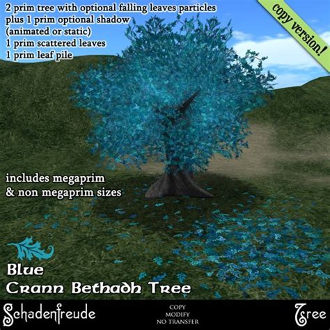 Second Life Marketplace Schadenfreude Blue Crann Bethadh Tree Copy Pack