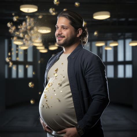 Premium Photo Pregnant Man Expectant Father Celebrating Diversity In