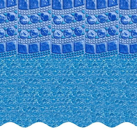 Smartline 18 X 34 Oval Swirl Tile Overlap Above Ground Swimming Pool
