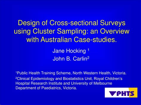 Ppt Design Of Cross Sectional Surveys Using Cluster Sampling An