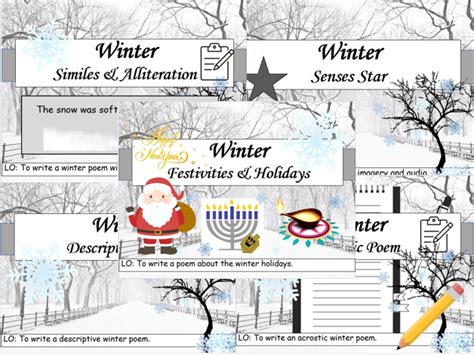 Writing Winter Season Poetry Bundle Ks1 Lower Ks2 Teaching Resources