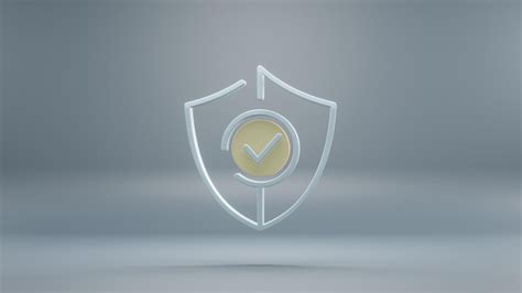 Premium Photo Beautiful Abstract Security Shield Yellow Light Symbol Icons On A Blue