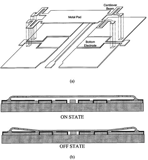 A Schematic Drawing Of A Cantilever Switch With A 3 D View And B