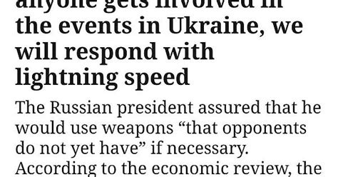 Putin Seems To Be Scared That Western World Will Intervine On His