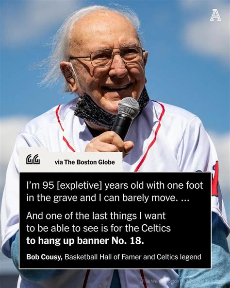 Shoutout To The Great Bob Cousy 95 Years Young For Getting His Wish