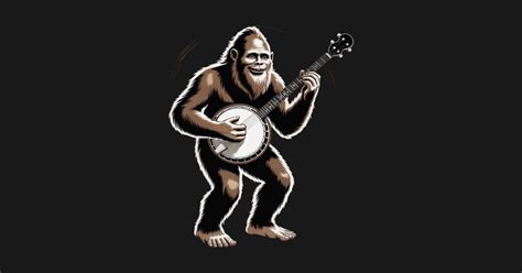 Grass Squatch 80s Distressed Bigfoot Bluegrass Banjo Grass Squatch