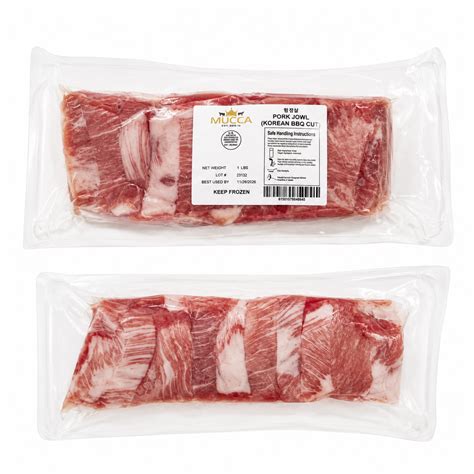 Premium Pork Jowl Hangjeongsal 1lb Hand Cut Korean Bbq Pork Neck Meat