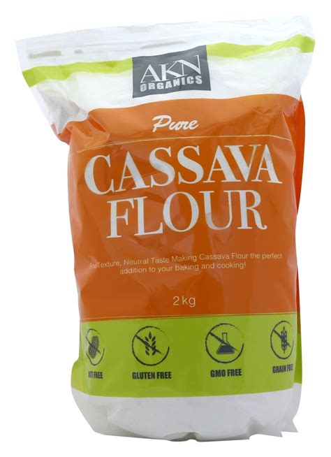 Akn Organics Pure Cassava Flour Gf 2kg Health Tree Australia
