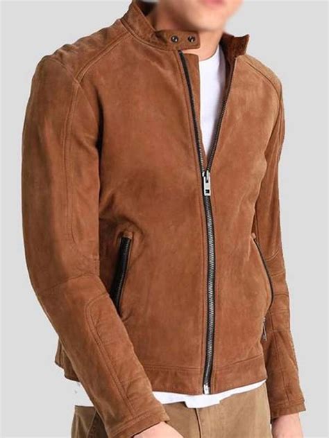 Men Classic Brown Suede Leather Jacket New American Jackets