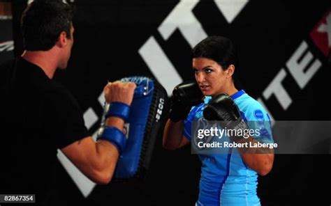 Superstar Gina Carano During The Workoutmedia Day With Kimbo Slice