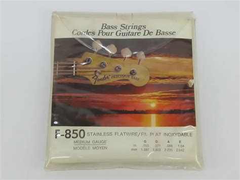 Late 60 New Fender Bass Strings F 850 Stainless Flatwire Reverb