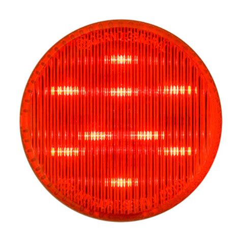 25 Inch 9 Diode Round Red Led Dual Function Led Light Elite Truck