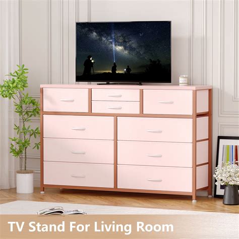 Dresser For Bedroom Tv Stand For 55” Tv Entertainment Center With 10