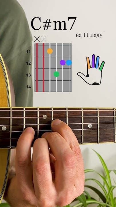 Как играть C M7 аккорд на 11 ладу How To Play A C M7 Chord On Guitar