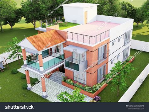 Modern Duplex House Design View Stock Illustration 2283025341 Shutterstock