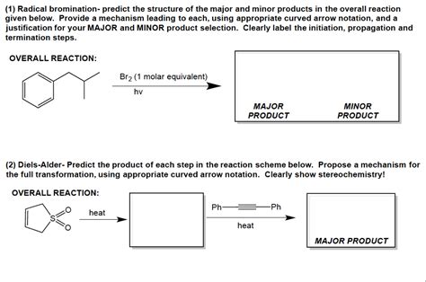 Solved Radical bromination- predict the structure of the | Chegg.com