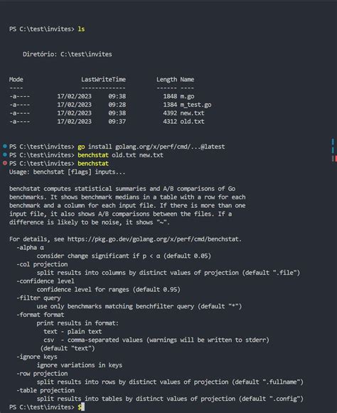 Xperfcmdbenchstat No Output · Issue 58576 · Golanggo · Github