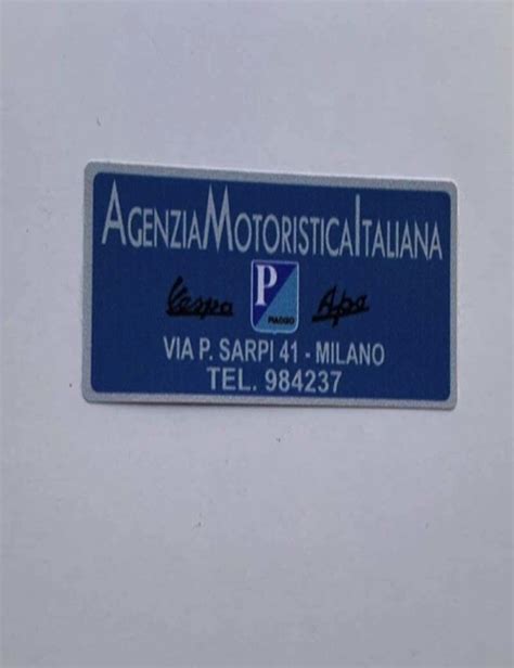 Adesivo Agenzia Motoristica Italiana Dimensioni 5 Cm X 2 5 Cm