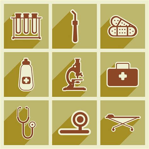 Icons Of Medical Instruments And Medicament In Vector Ai Eps Uidownload