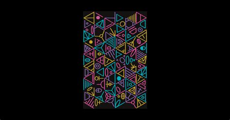 retro triangle pattern retro sticker teepublic