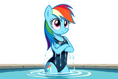Rainbow Dash With Swimsuit V2 By Pinki837382 On Deviantart