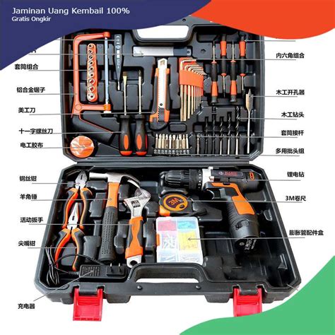 Jual Terbaru Taffware Alat Set Bor Listrik Palu Tang Obeng Kunci Pas 102 In 1 Tz168 Bergaransi