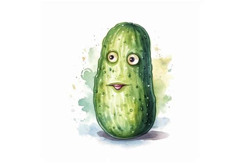 Cute Cucumber Color Splash Graphic By Poster Boutique · Creative Fabrica