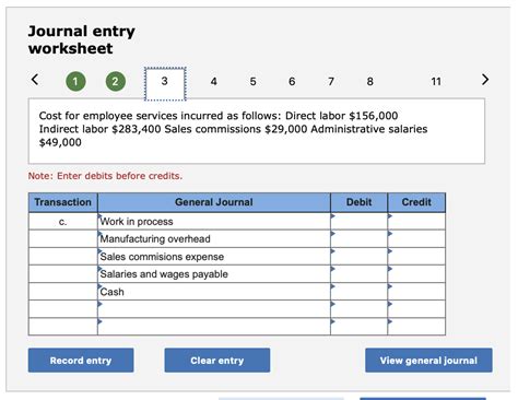Journal Entry Worksheet Example At John Mcfadden Blog