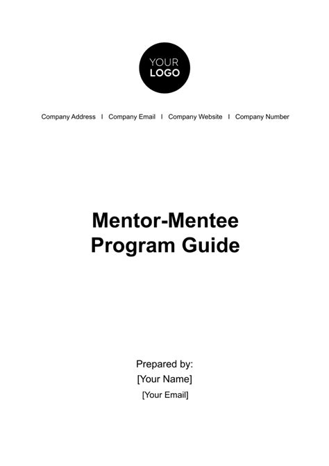 Free Mentor Mentee Program Guide Hr Template To Edit Online