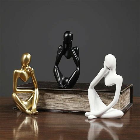 Modern Art Thinker Resin Statue Nordic Abstract Figurine Crafts Home
